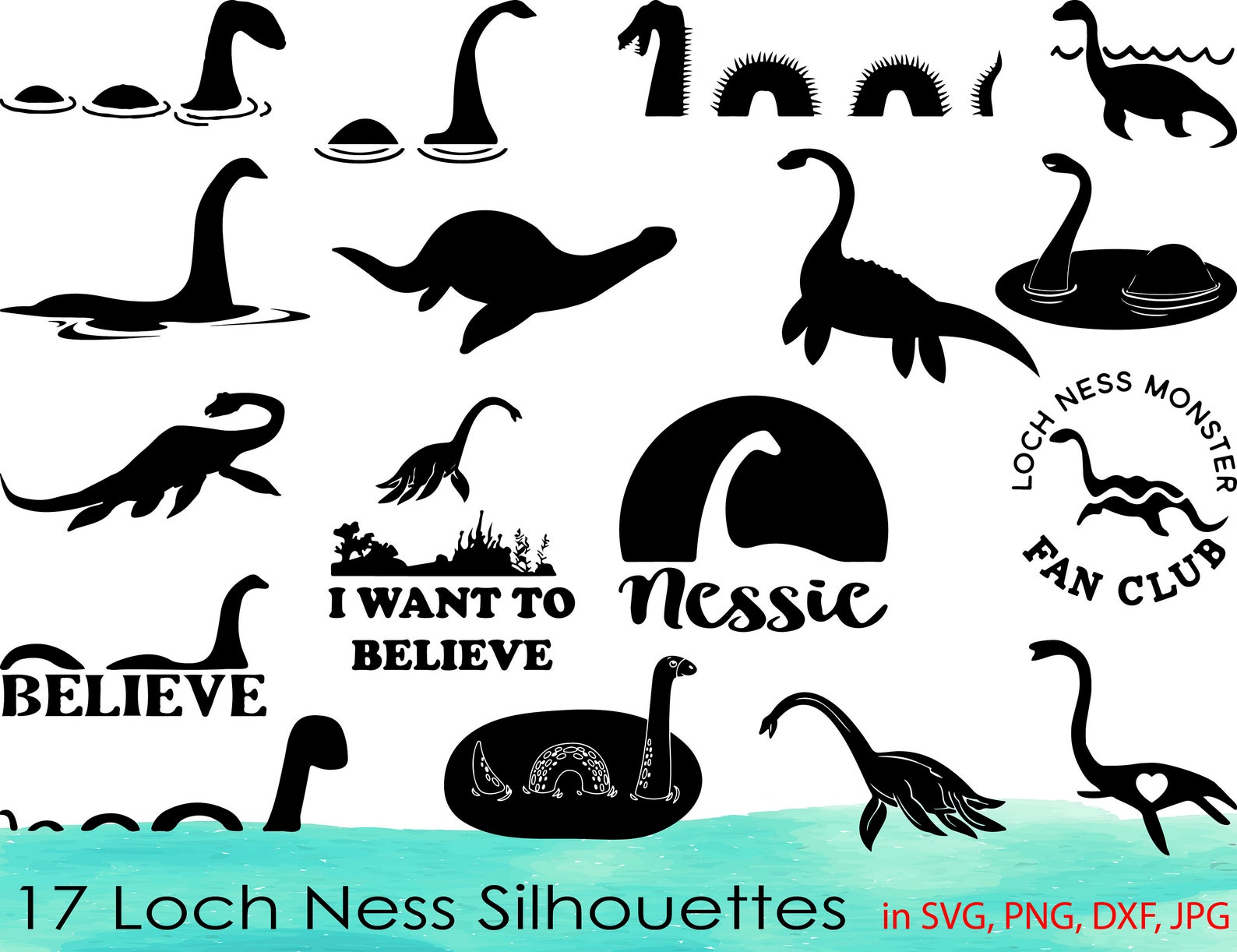50 Loch Ness Monster SVG Bundle,nessie Svg,loch Ness Clipart,loch Ness ...