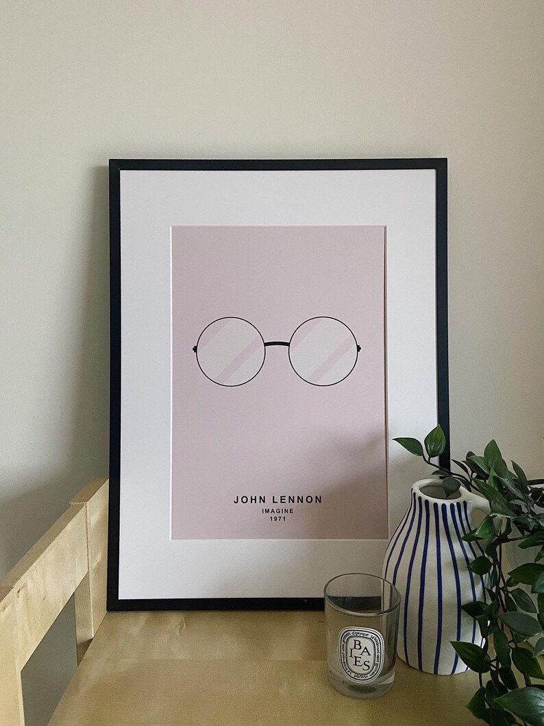 John Lennon - Imagine | Glasses Print - Etsy UK