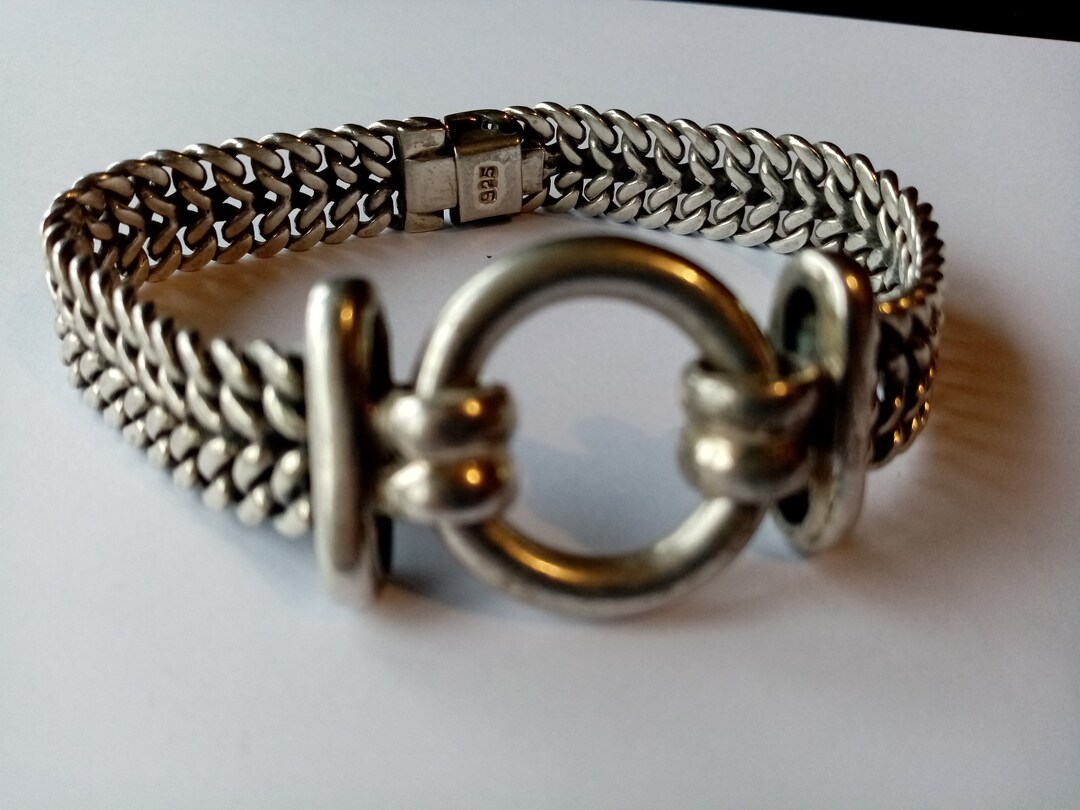 Very Heavy Sterling Silver Bracelet - Etsy UK