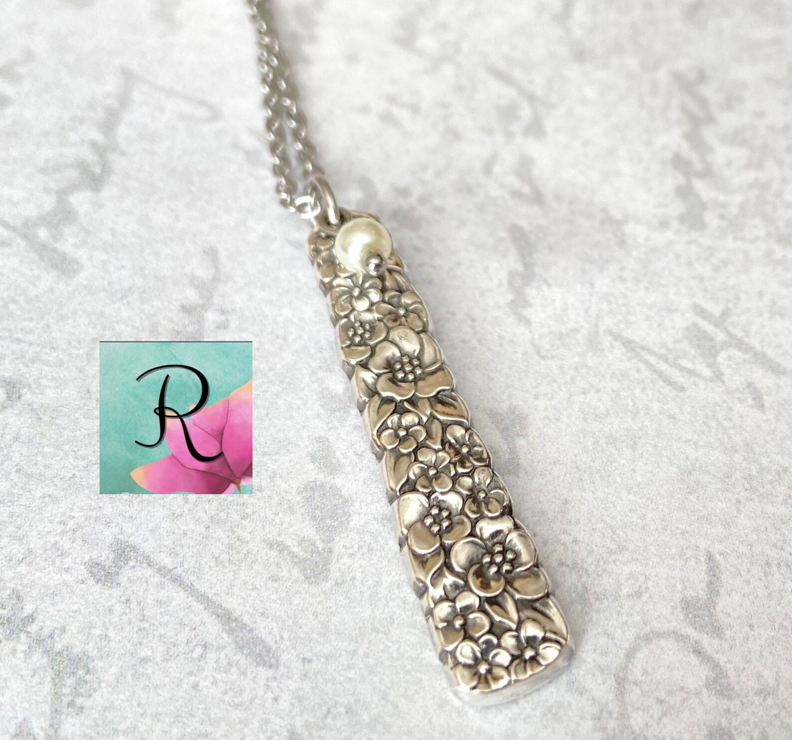 Handmade Silverware Necklace, 1970 Love Precious Flower, Vintage Spoon ...