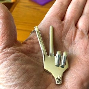 Peace Sign Fork Necklace, Silverware Jewelry, Spoon Jewelry - Etsy