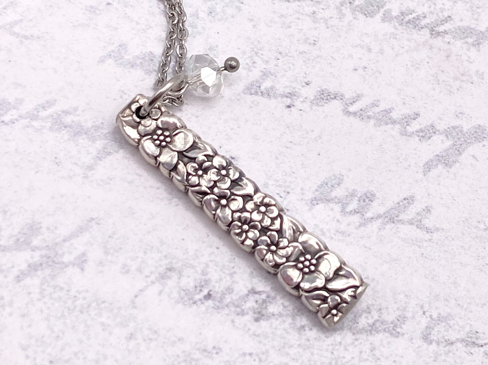 Handmade Silverware Necklace, 1970 Love Precious Flower, Vintage Spoon ...