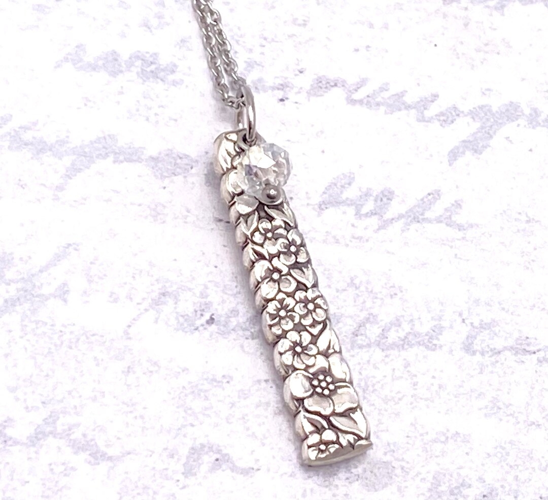 Handmade Silverware Necklace, 1970 Love Precious Flower, Vintage Spoon ...