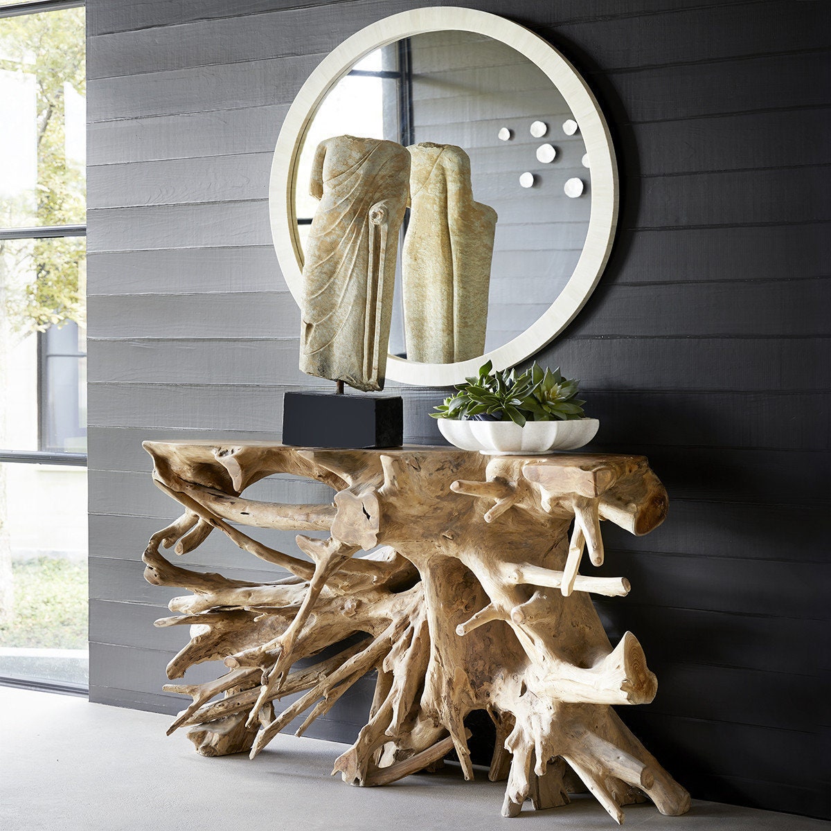 Teak console table Teak Root Console Table Large Teak Root Console ...