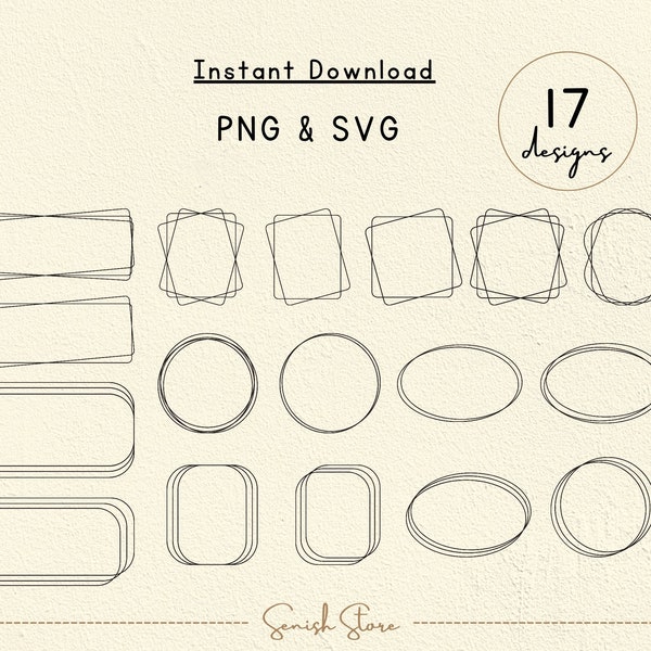 Sketched Frames Svg - Etsy