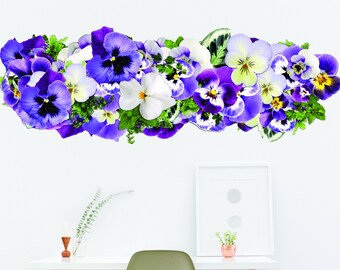 Violet Flower Wall Decal - Etsy