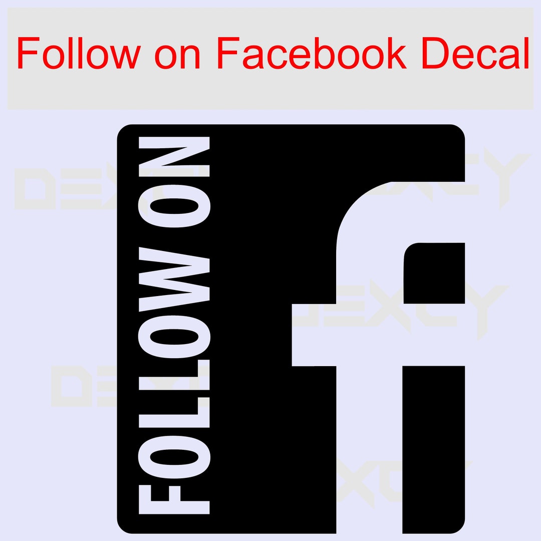 Facebook Logo Vinyl Decal Custom Facebook Vinyl Sticker Custom - Etsy