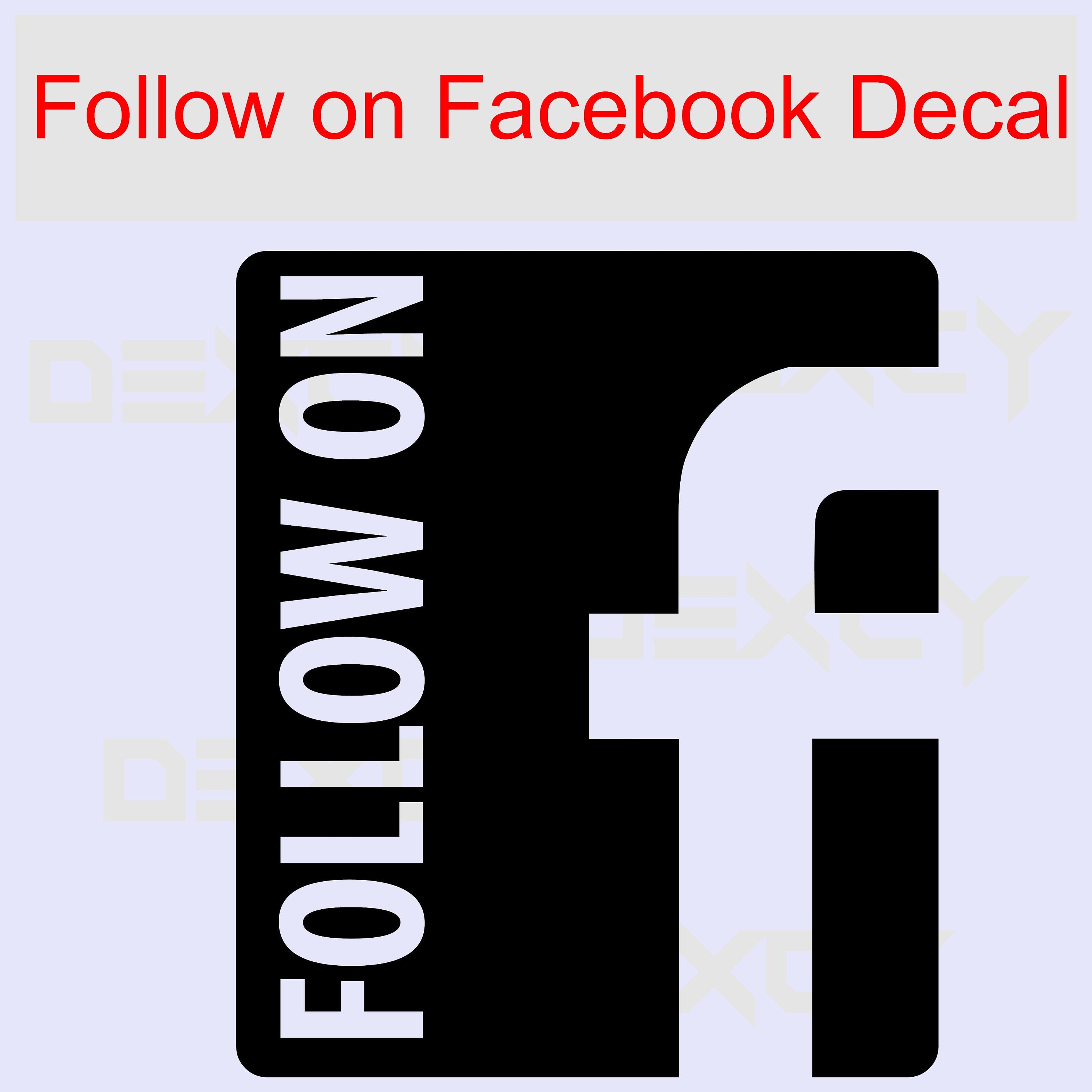 Facebook Logo Vinyl Decal Custom Facebook Vinyl Sticker Custom - Etsy
