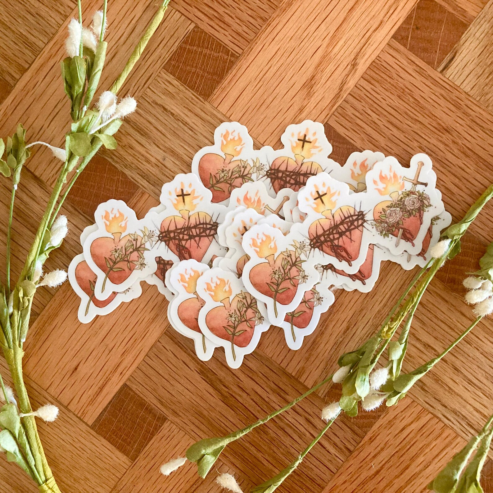 Hearts of the Holy Family Sticker - Etsy