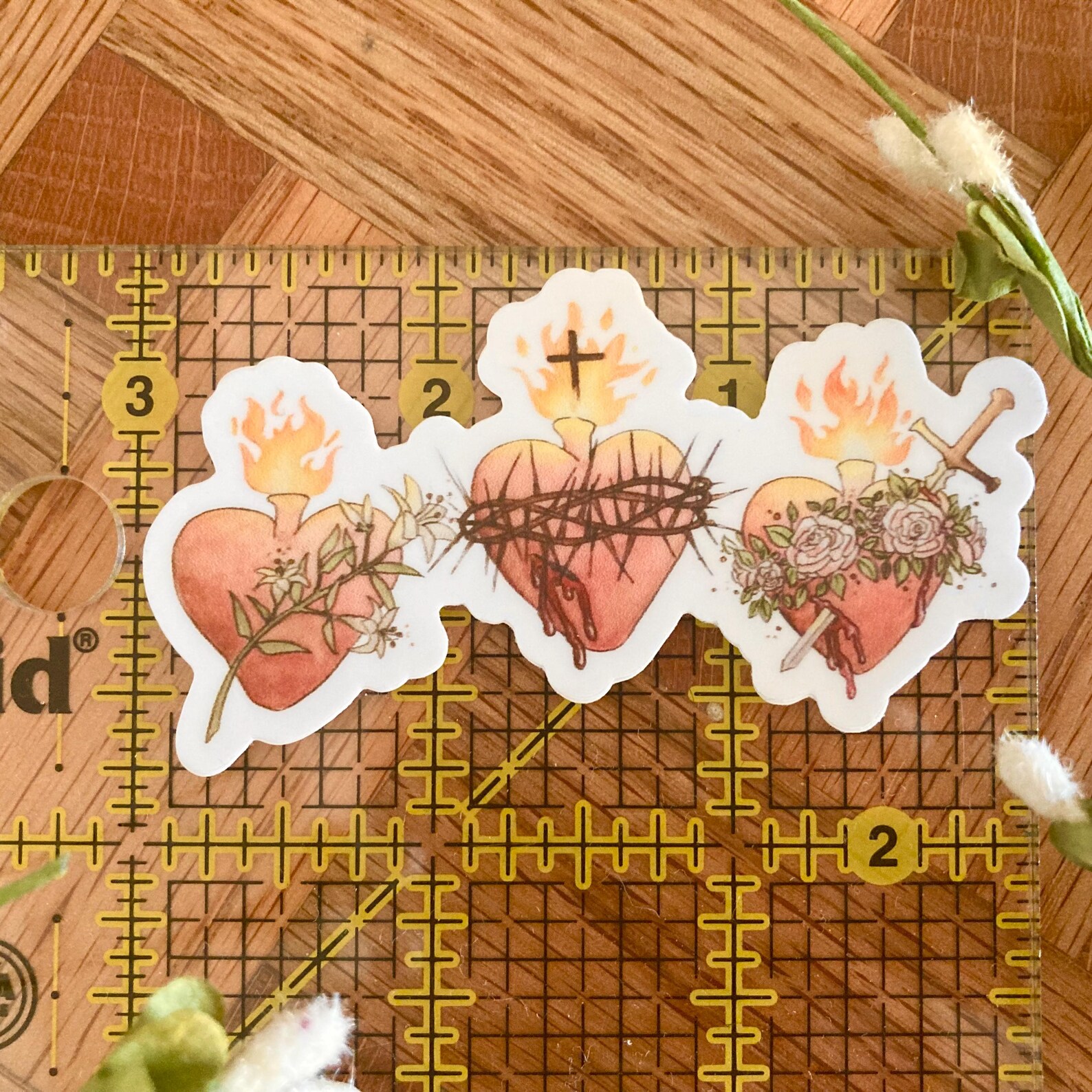 Hearts of the Holy Family Sticker - Etsy