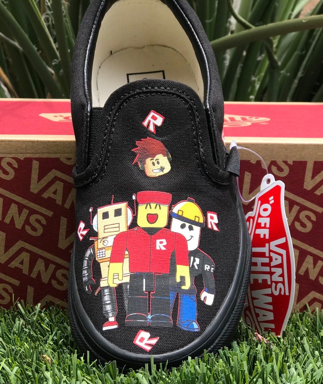 Robloxe Inspired Shoes on Original Vans Shoes 100% Hand Made for Kids ...