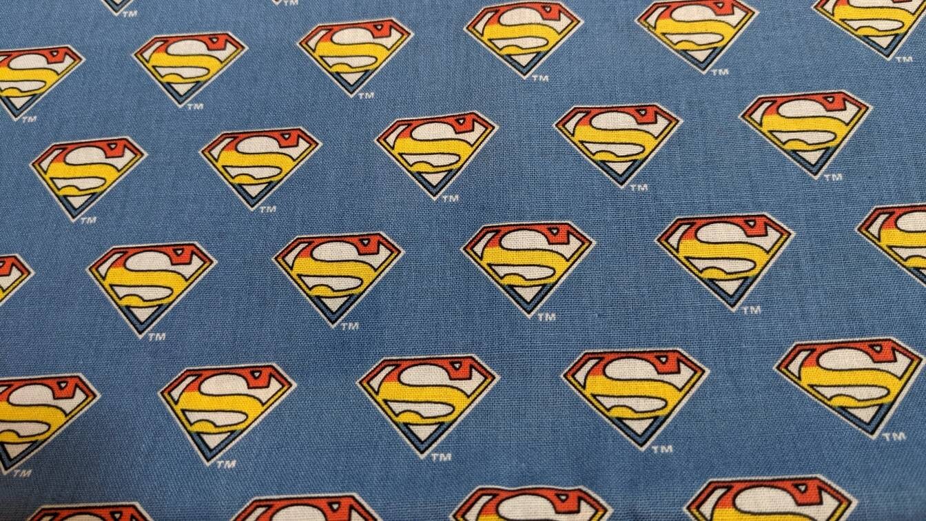 Superman Logo Fabric - Etsy