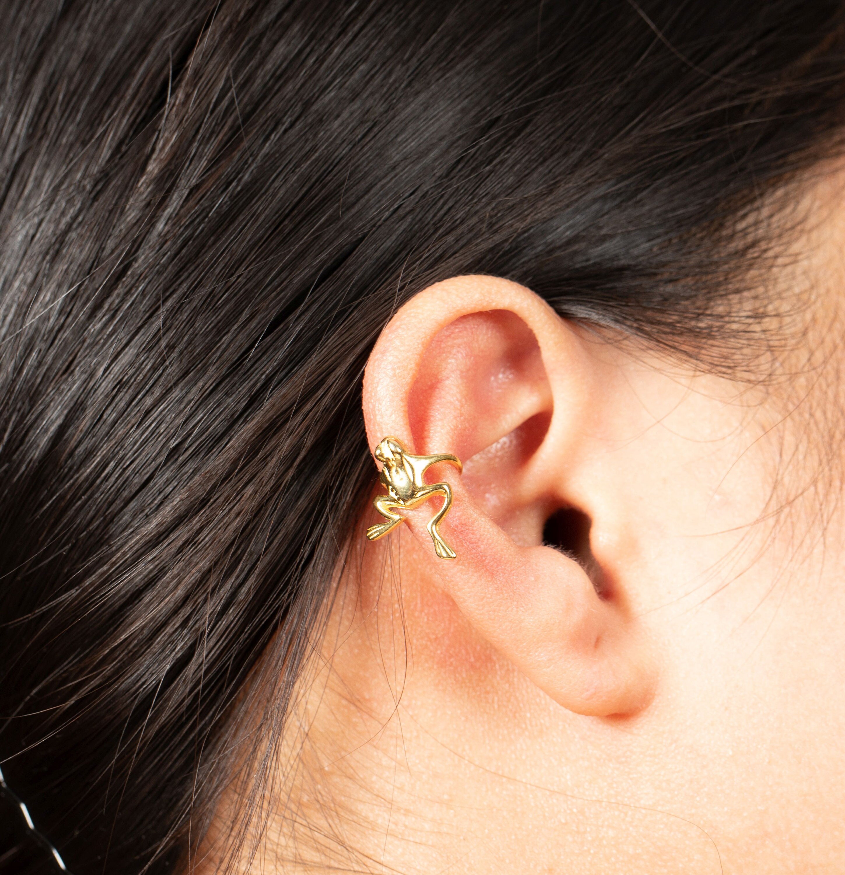 Frog Ear Cuff 18k Gold Fill Sterling Silver/frog Earrings Clip - Etsy ...