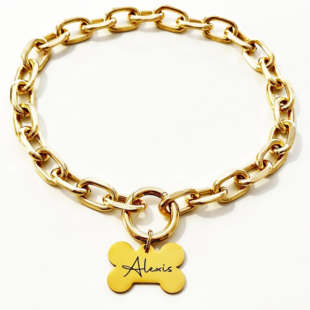 Lightweight Dog Chain Collar, Dog Necklace for Dog, Chain Link Dog ...