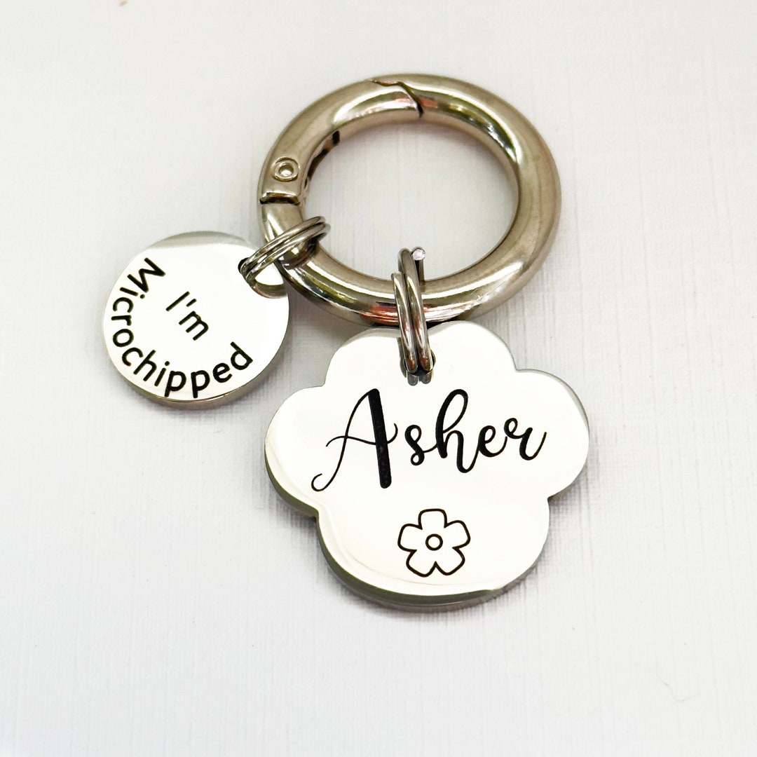 Personalized Dog Name Tag: Stainless Steel Engraved Pet ID With ...