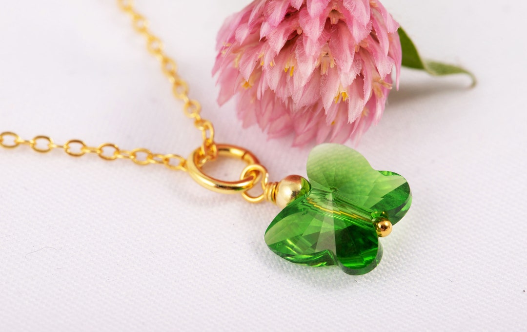 Swarovski Butterfly Necklace S925 Sterling Silver 18k Gold Plated ...