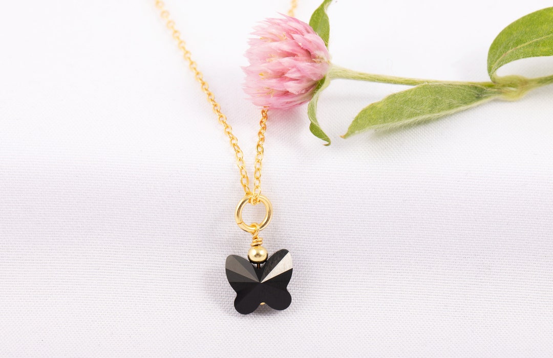 Swarovski Butterfly Necklace S925 Sterling Silver 18k Gold Plated ...