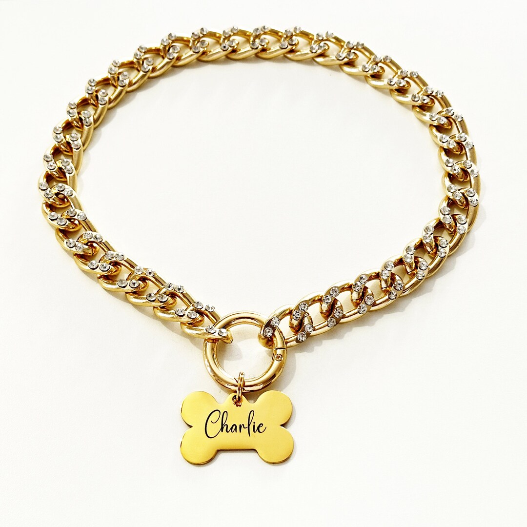 Lightweight Dog Chain Collar, Custom Dog Chain Necklace, Dog Necklace ...