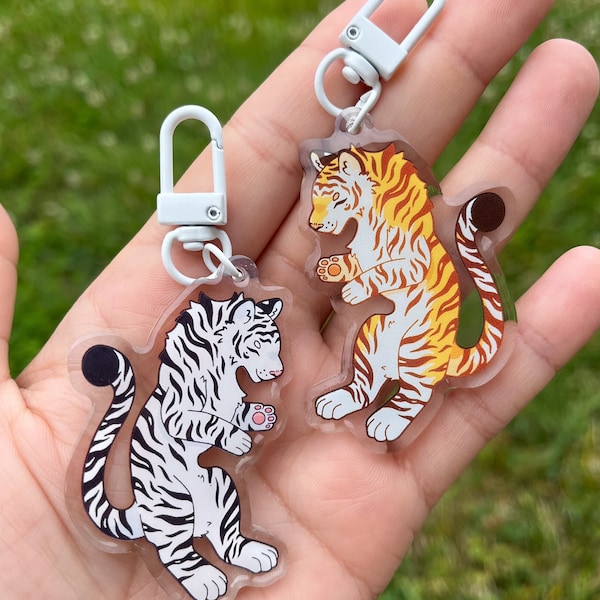 Tiger Keychain - Etsy