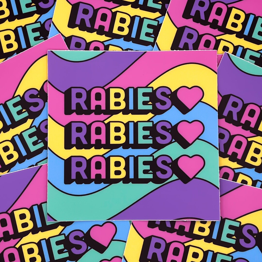 Rabies Sticker | 3" Waterproof, Scratch Resistant, UV Resistant Vinyl ...
