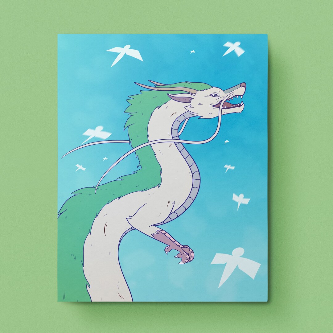 Spirited Away Haku Art Print 11x14 Inches - Etsy