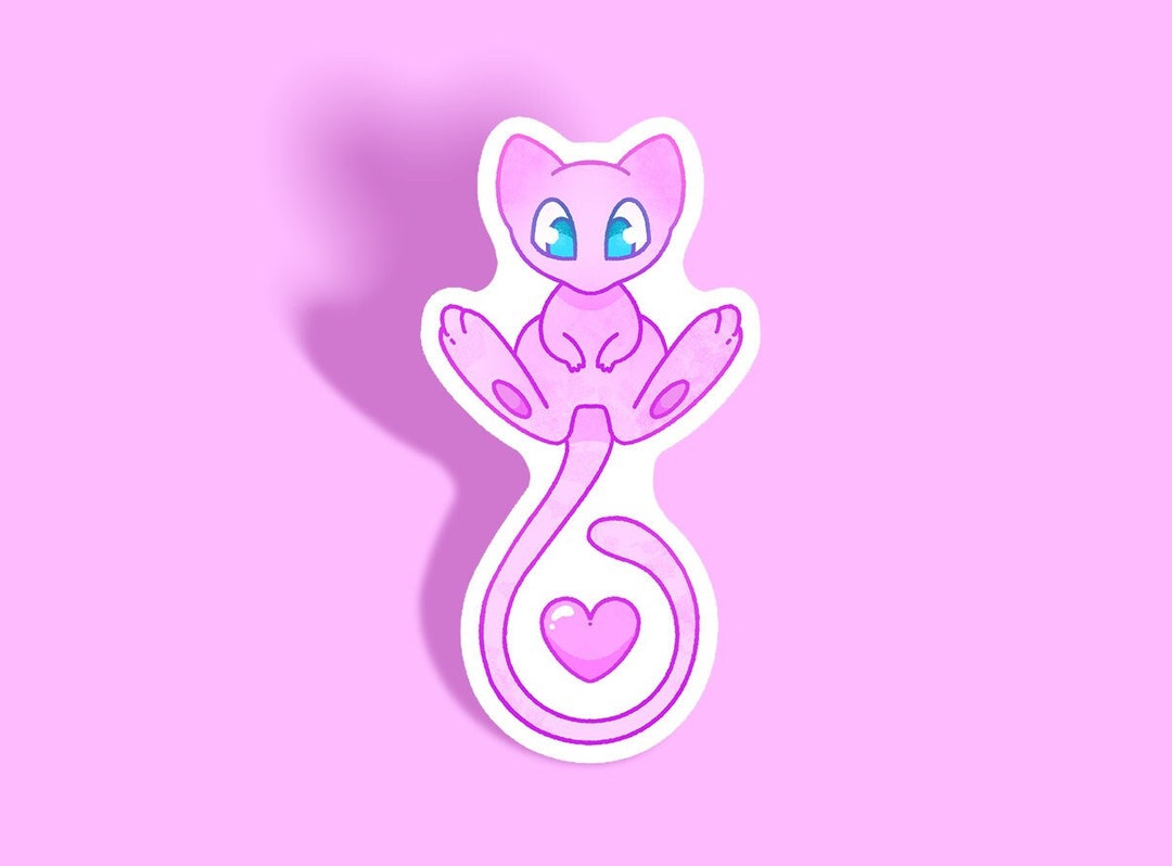 Mew Sticker | 3" Waterproof, Scratch Resistant, UV Resistant Vinyl ...
