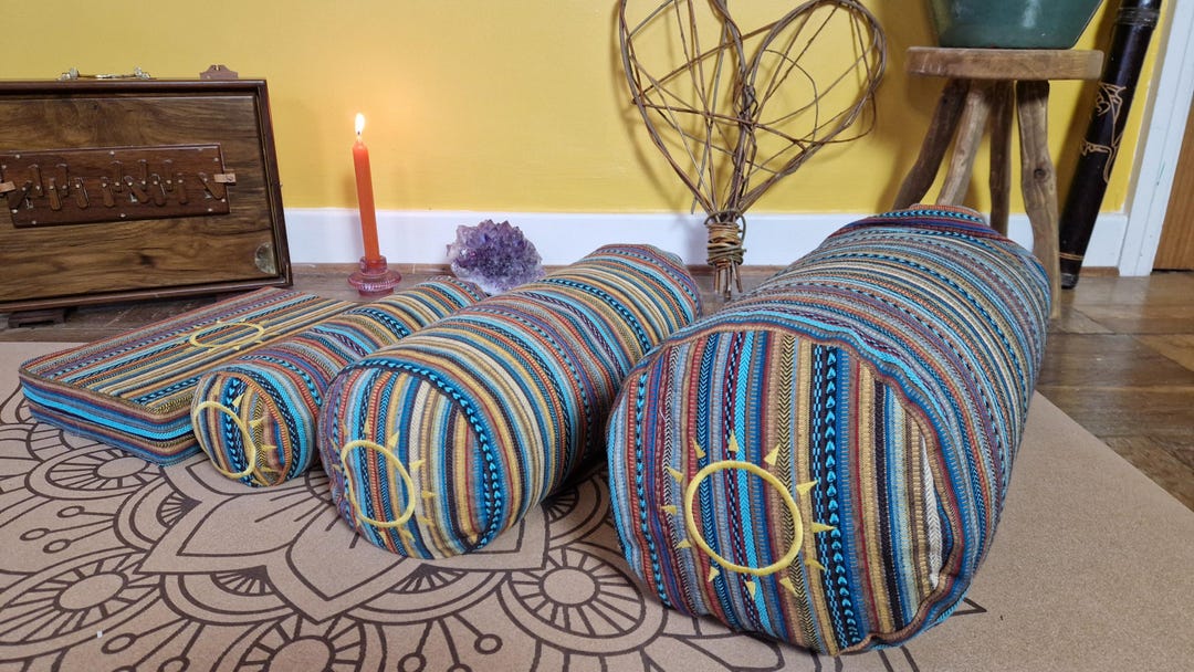 Yoga Bolsters, Blocks in Variety of Sizes & Patterns. Removable ...