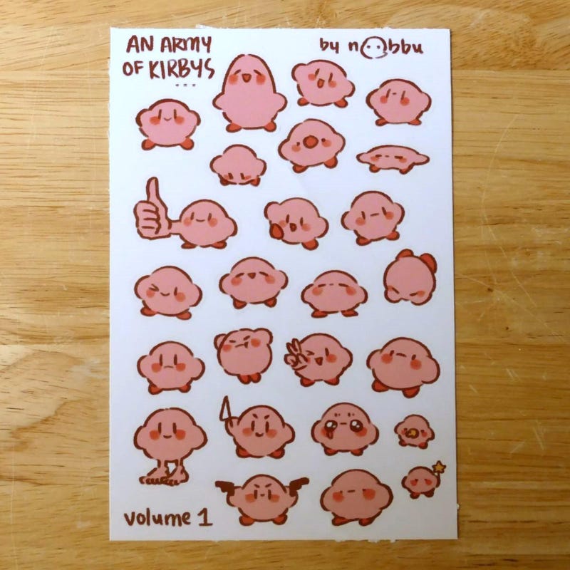 Kirby Sticker - Etsy