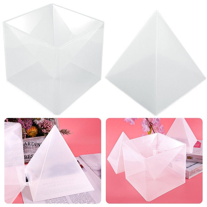 Large Pyramid Silicone Mold Set (15x15cm): DIY Resin Art Coaster,us ...