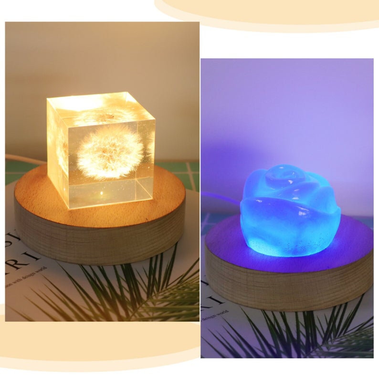 US Stock LED Light Stand Resin Mold Lightslights for - Etsy