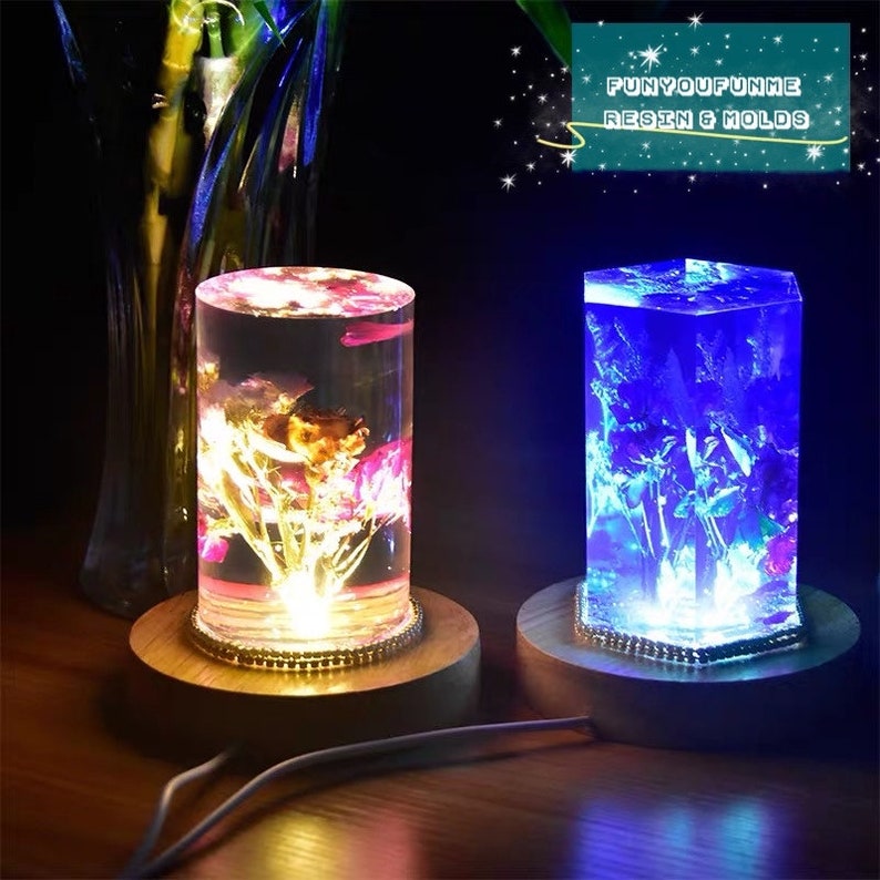 US Stock LED Light Stand Resin Mold Lightslights for - Etsy