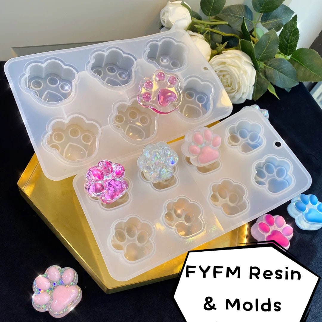 Cat Paw Shaker Mold: DIY Keychain Resin Molds With LED - Etsy