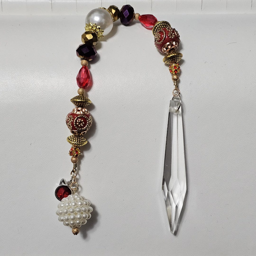 Red and Gold Pendulum Glass Point Pendulum Cat Helper Pendulum - Etsy