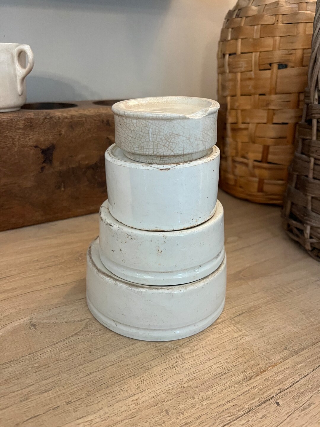 Stack of 4 English Ironstone Pots no Lids - Etsy