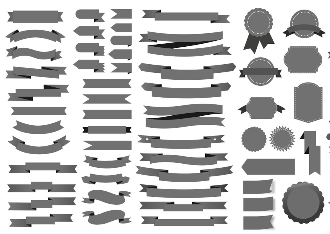 Vector Banners and Badges - SVG, PNG, PDF - Etsy UK