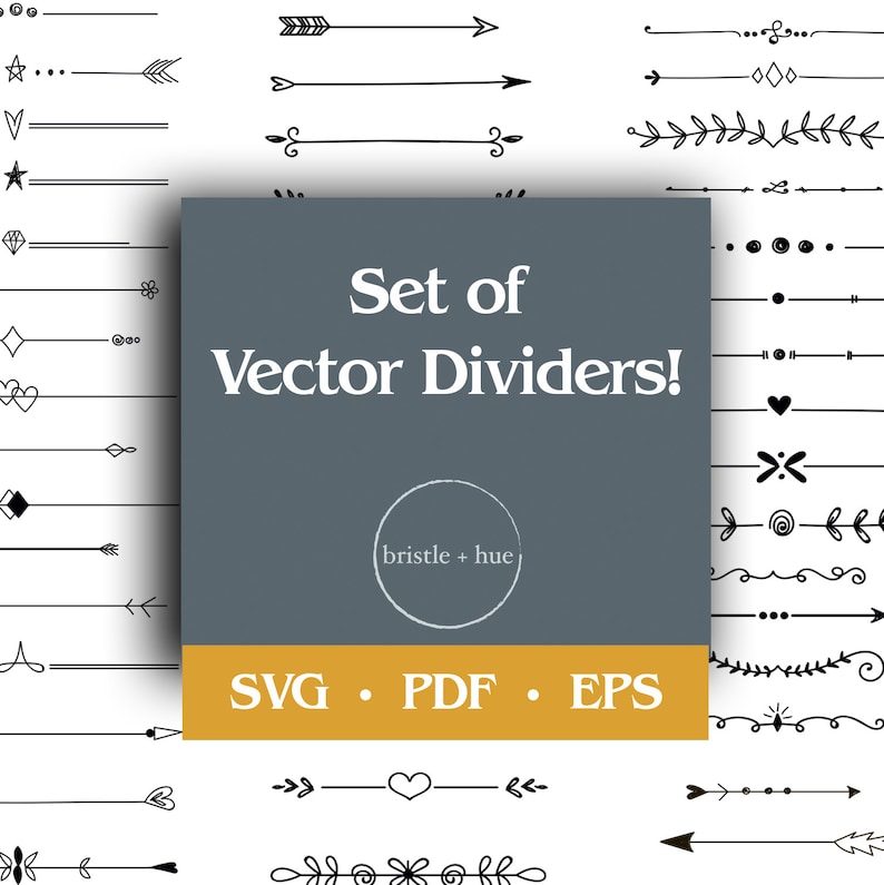 Vector Dividers - SVG, PDF, EPS Instant Download! - Etsy