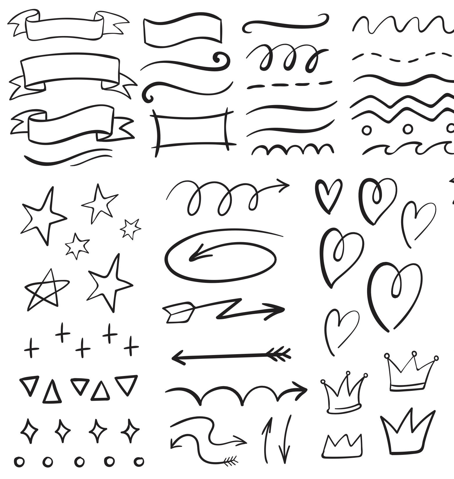 Large Set of Vector Doodles! PNG/SVG/PDF Instant Download! - Etsy