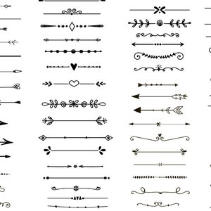 Vector Dividers - SVG, PDF, EPS Instant Download! - Etsy