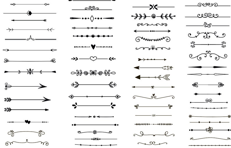 Vector Dividers - SVG, PDF, EPS Instant Download! - Etsy