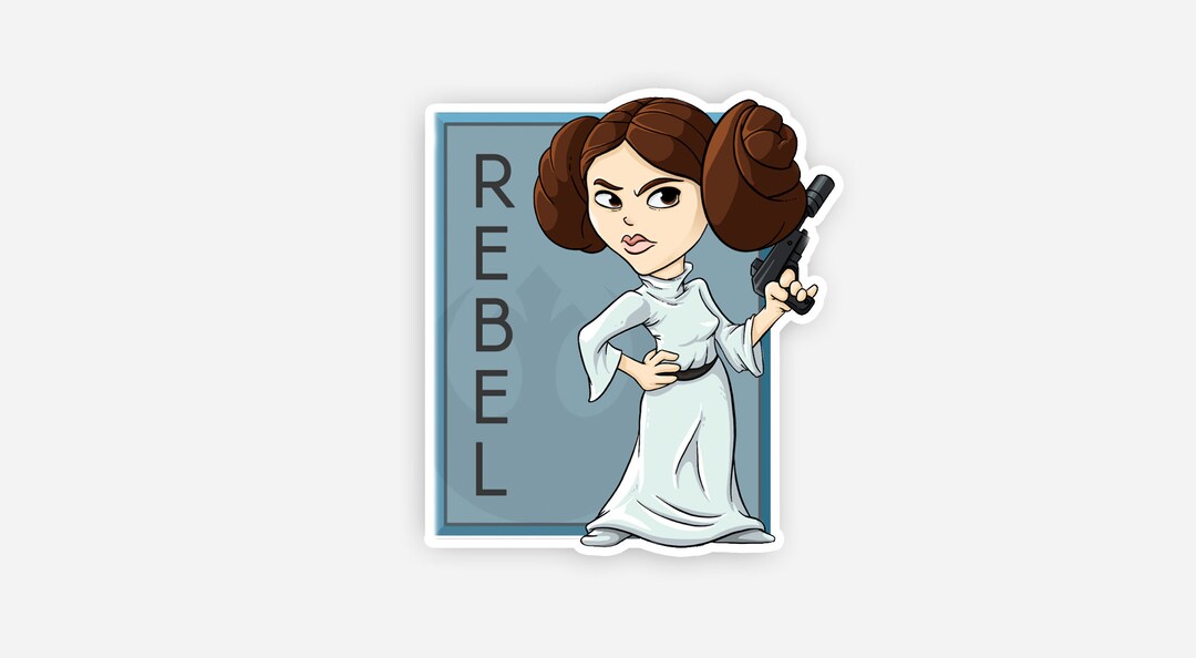Individual Die Cut Princess Leia Sticker - Etsy