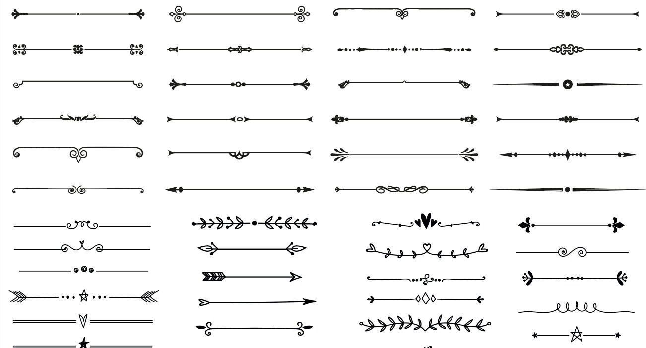 Vector Dividers - SVG, PDF, EPS Instant Download! - Etsy