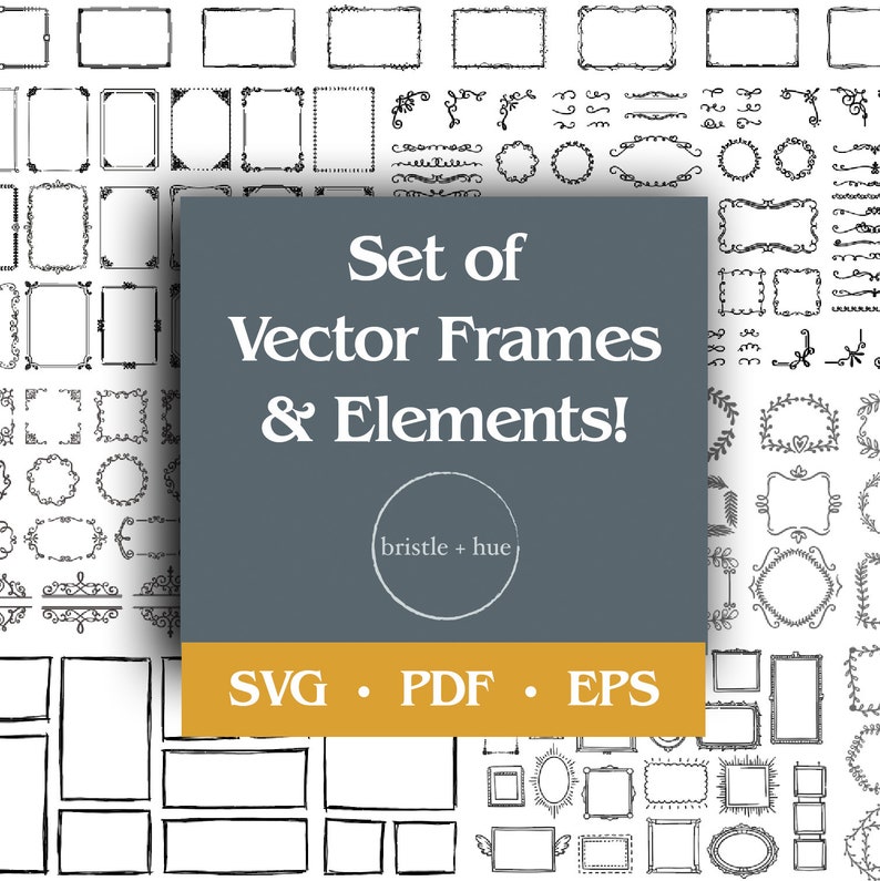Vector Frames and Frame Elements, SVG/EPS/PDF Files - Etsy