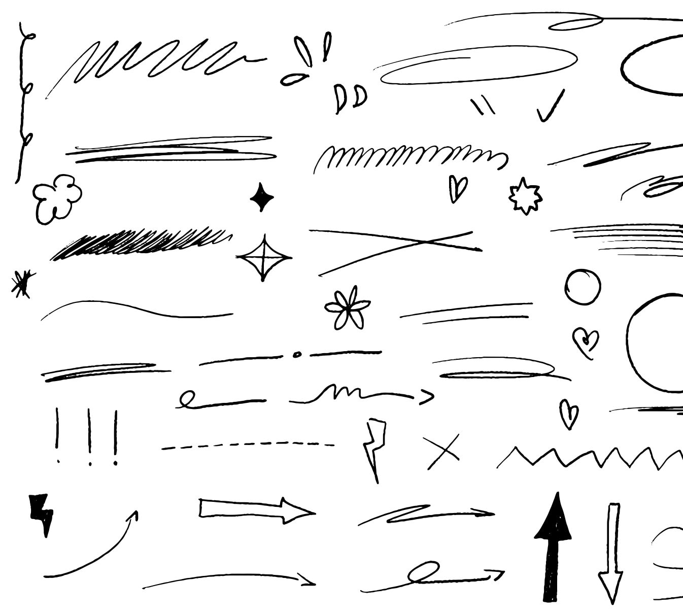 Large Set of Vector Doodles! PNG/SVG/PDF Instant Download! - Etsy