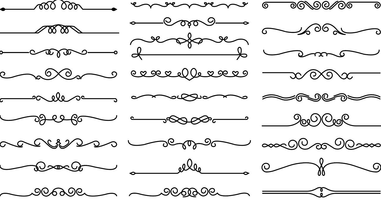 Vector Dividers - SVG, PDF, EPS Instant Download! - Etsy