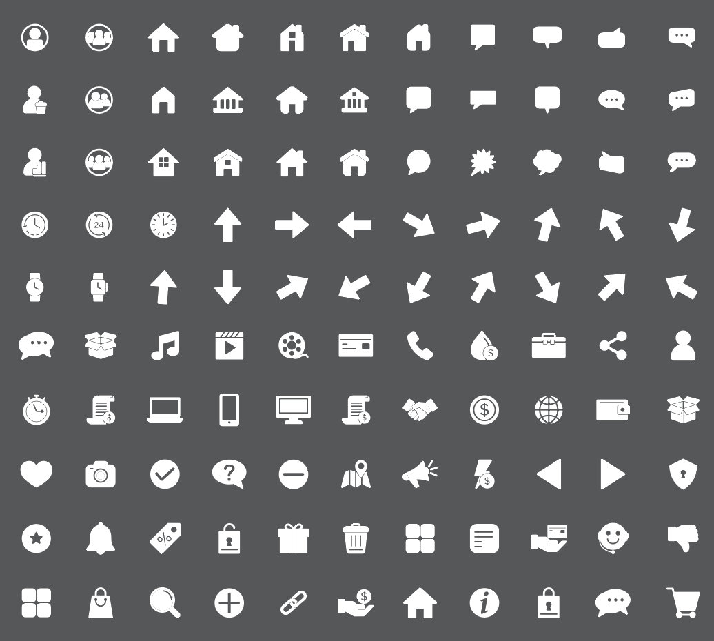 Vector Icons - Over 2,000 Icons in This Pack! EPS/SVG/PDF Instant ...