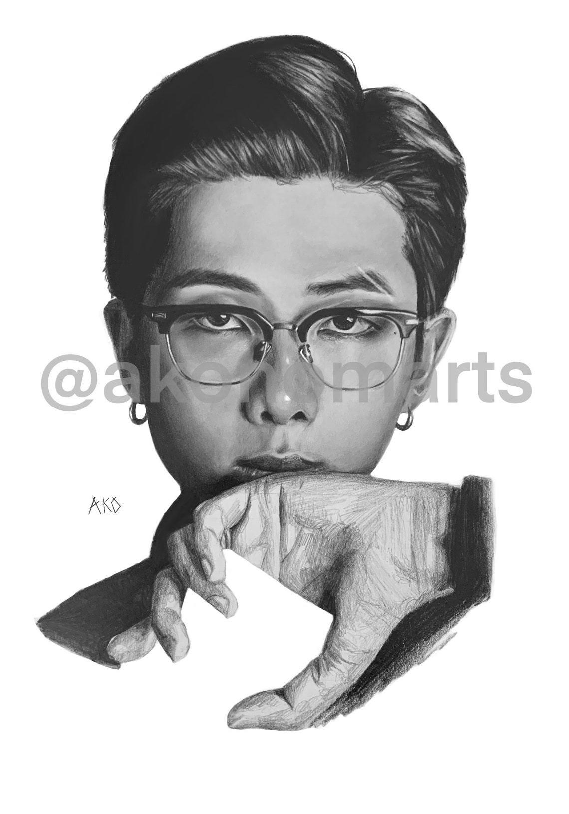 BTS RM Namjoon Print of Original Drawing - Etsy