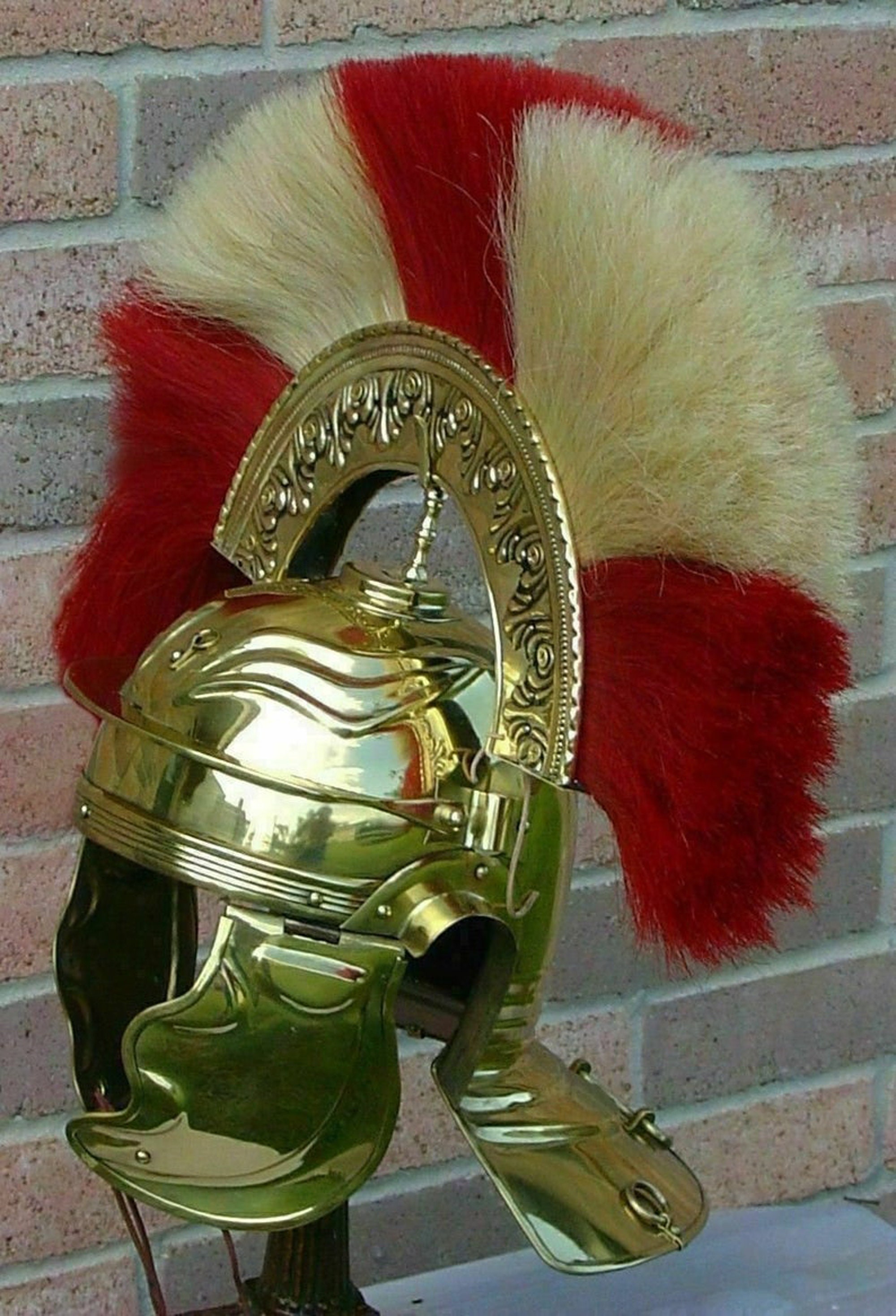 Brass Knight Roman Centurion Helmet With Plume Medieval | Etsy