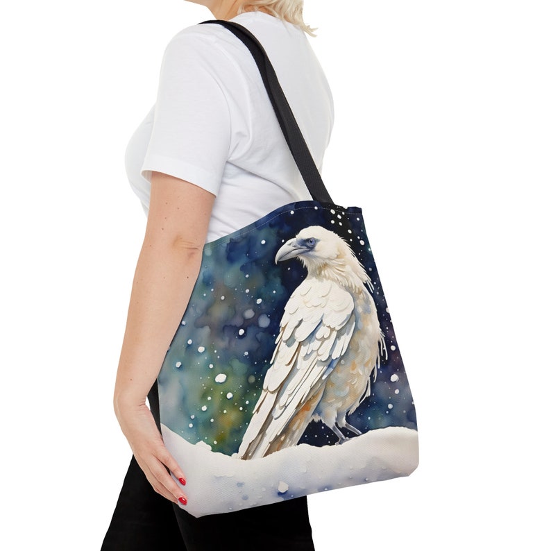 White Raven Tote Bag White Raven From Anchorage Alaska, Albino Raven ...