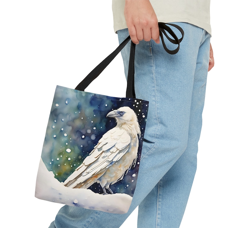 White Raven Tote Bag White Raven From Anchorage Alaska, Albino Raven ...