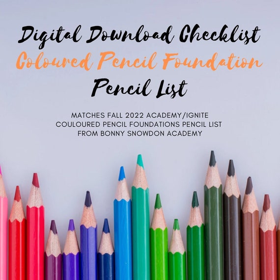 Color Pencil Foundations Pencils List Coloured Pencils - Etsy